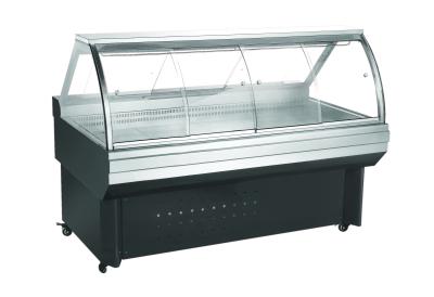 China Painted Steel Material Food Display Cooler / Deli Fresh Meat Showcase for sale