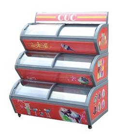 China Commercial Ice Cream Display Freezer With LED Light  Fan Forced Cooling for sale