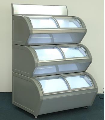 China Digital Thermostat Gelato Ice Cream Display Freezer  In Milk Tea Shop for sale