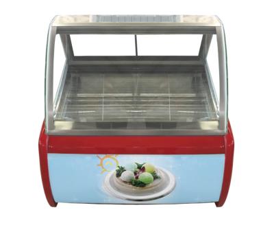 China Hard Ice Cream Display Freezer Popsicle Bucket Pans Showcase Gelato Color Steel for sale