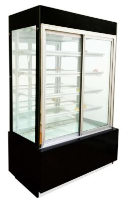 China Curved Glass Door With 3 Shelf Cake Display Showcase For  Snack In Bakery Shop for sale