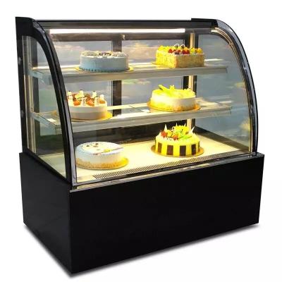China Circulating Refrigeration Front Display Cake Freezer With Double Toughened Glass Back Doors for sale