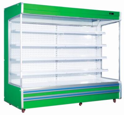 China Green Multideck Air Curtain Open Deck Display Fridge For Convenience Shop for sale