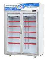 China Aluminum Alloy Frame Glass Door Freezer  In Supermarket 1550L 220v for sale