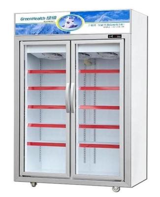 China Aluminum Alloy Frame Glass Door Freezer  In Supermarket 1550L 220v for sale