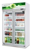 China 480L Commercial Beverage Cooler with Danfoss Compressor and 0-10℃ Temperature Control Glass Door Refrigerator for sale