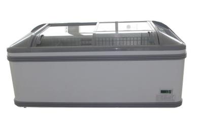 China Top Glass Sliding Door Mobile Deep Chest Freezer Single Temperature for sale