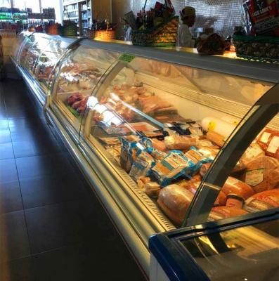 China Fan Cooling Large Capacity Deli Cooler Showcase For Chicken ,  Beef ,  Dairy for sale