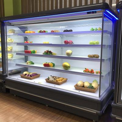 China 6.5ft Wide Compressor Outside Multideck Display Refrigerator With Blue LED Lighting for sale