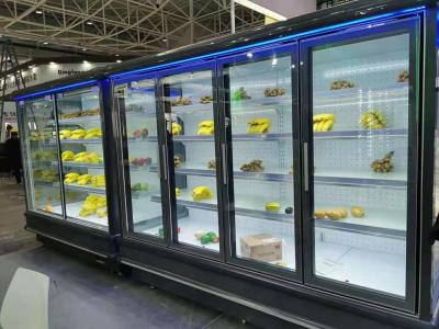 China Sliding Glass Door Air Curtain Multideck Open Chiller For Convenience Store for sale