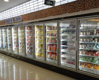 China Copeland Compressor Glass Door Upright Freezer  Single - Temperature Style for sale