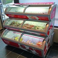 China Digital Thermostat Ice Cream Cake Display Showcase / Glass Display Cabinet for sale