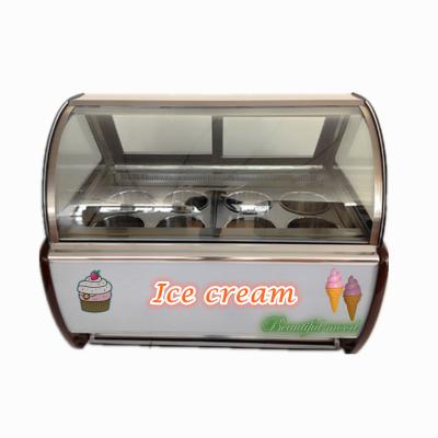 China 50Hz Shop Gelato Ice Cream Dipping Cabinet With Danfoss Compressor for sale