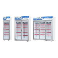 China -18~-25℃ Glass Door Upright Display Freezer With Wheels Low Noise for sale