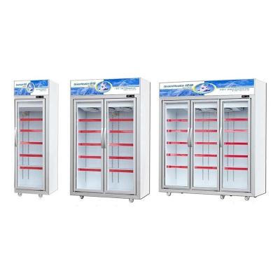 China -18~-25℃ Glass Door Upright Display Freezer With Wheels Low Noise for sale