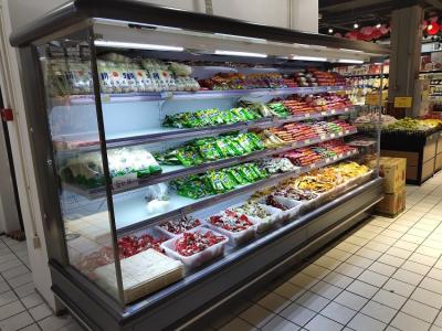 China 60Hz Multideck Open Fridge For Tomato And Coconut High Efficiency for sale