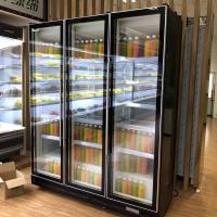 China Dynamic Cooling Commerical R404a Glass Door Freezer for sale