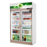 China 1100*600*2120mm White 2 Doors Commercial Beverage Cooler for sale