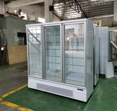 China Rohs Three Glass Door 50Hz Supermarket Beverage Cooler for sale