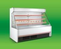 China Fruit Display Multideck Open Showcase Fortified Wheels For Saving Energy for sale