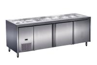China 2 Doors Stainless Steel Under Counter Fridge For Kitchen Restaurant for sale