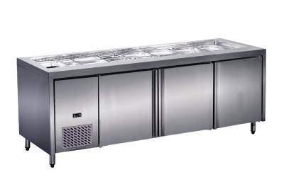 China 2 Doors Stainless Steel Under Counter Fridge For Kitchen Restaurant for sale
