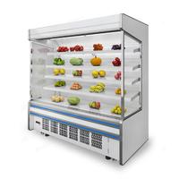 China Commercial Supermarket 3m Fruit Vegetable Open Display Cooler for sale