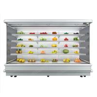 China Fan Cooling Refrigerated  Fruit Vegetable Multideck Open Chiller for sale