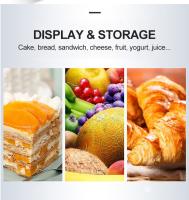 China R134a Right Angle Cake Display Refrigerator With Heating Wire Cake Display Showcase for sale