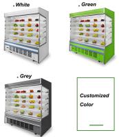 China Fan Cooling Curtain R134 Fruit Multideck Open Chiller for sale