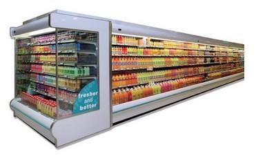 China Supermarket Deck  Multi Open Chiller CE ROHS Vertical curtain curtain chiller for sale