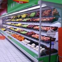 China Vegetable / Milk Upright Multideck Open Chiller 2 Degree With Vertical Curtain Chiller For Energy Saving for sale