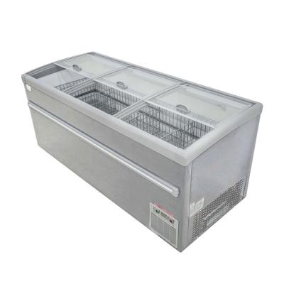 China Danfoss Compressor R290 18L Supermarket Island Freezer for sale