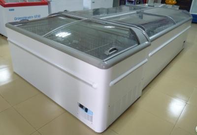 China Half glass or full foaming Supermarket Island Freezer 4.5HP / 2850W for sale