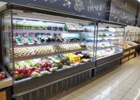 China Refrigerated Drink Merchandise Open Display Chiller With LED Light for sale