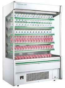 China Upright Store Glass Door Refrigerator For Milk Display Danfoss Compressor for sale