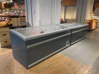 China Plug In Freezer And Refrigeration Island Freezer With Sliding Cover for sale