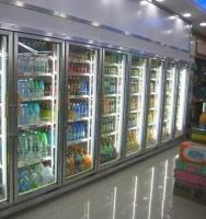 China Convenience Store Glass Door Freezer For Fruit 2 - 8 Degree Danfoss Compressor for sale