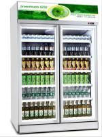 China 1000L Commercial Beverage Refrigerator Customized Double Glass Door Cooler for sale