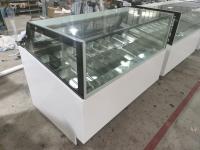 China Commercial Fan Cooling Ice Cream Display Freezer with Stainless Steel Pans and Digital Controller for sale