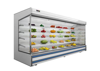 China Commercial Multideck Open Chiller Vertical Beverage Display Refrigerator for sale