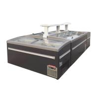 China Sliding Door Commercial Combination Island Freezer For Frozen Food for sale