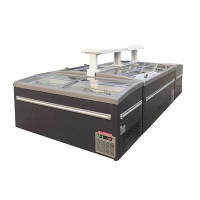 China Sliding Door Commercial Combination Island Freezer For Frozen Food for sale