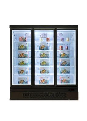 China 1450L Glass Door Commercial Display Freezer Factory Vertical Showcase for sale