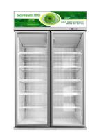 China 3 Section Glass Door Merchandiser Fridge Commercial Upright Fridge Refrigerated Merchandiser With Swinging Glass Door for sale