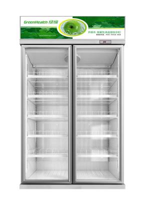China 3 Section Glass Door Merchandiser Fridge Commercial Upright Fridge Refrigerated Merchandiser With Swinging Glass Door for sale
