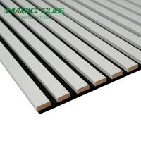 China Meeting Rooms Acoustic Slat Wood Panels High Density 3 Side Akupanel Customized for sale