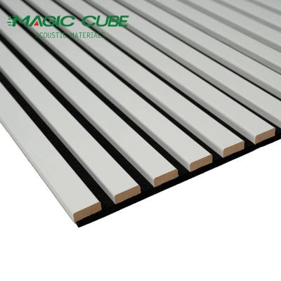 China Meeting Rooms Acoustic Slat Wood Panels High Density 3 Side Akupanel Customized for sale