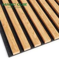 China High Density Aku Panel 3 Side Slat Wall Acoustic Panel For Meeting Rooms for sale