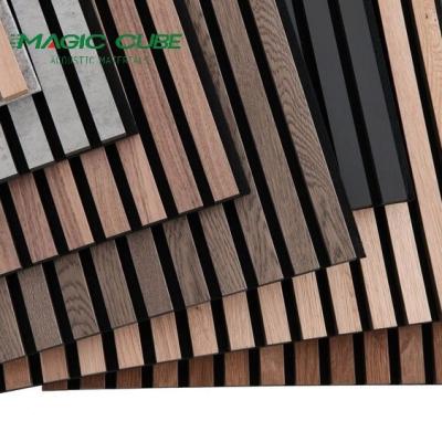China Decorative Wood Slat PET Acoustic Panel For The Wall Covering for sale